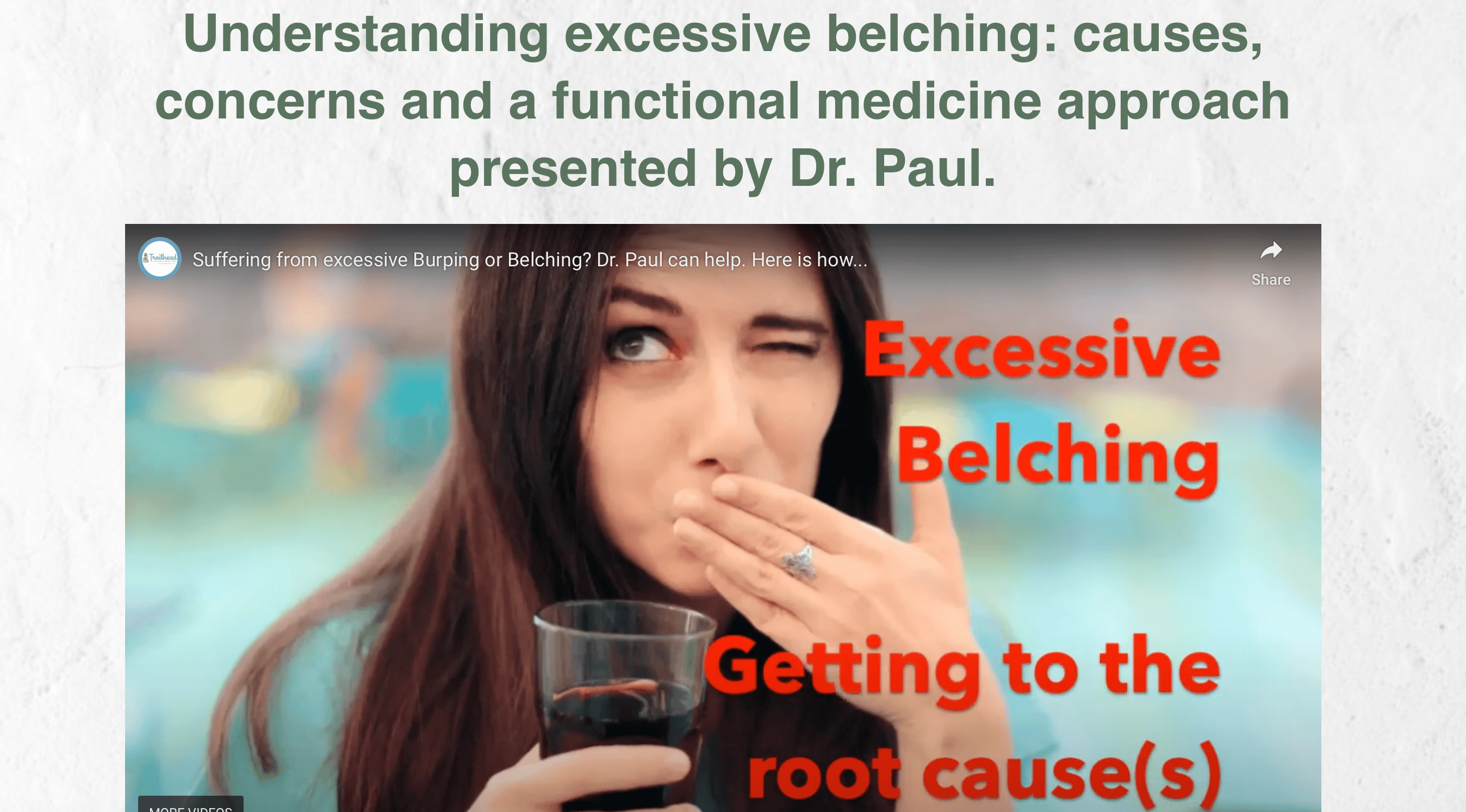 Are you suffering from Excessive Burping or Belching? Dr. Paul can help ...