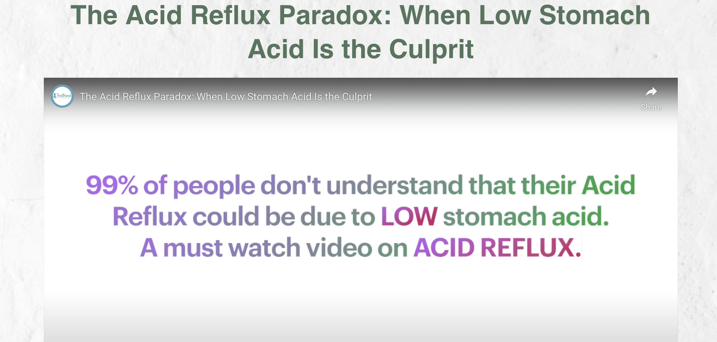The Acid Reflux Paradox: When Low Stomach Acid Is the Culprit