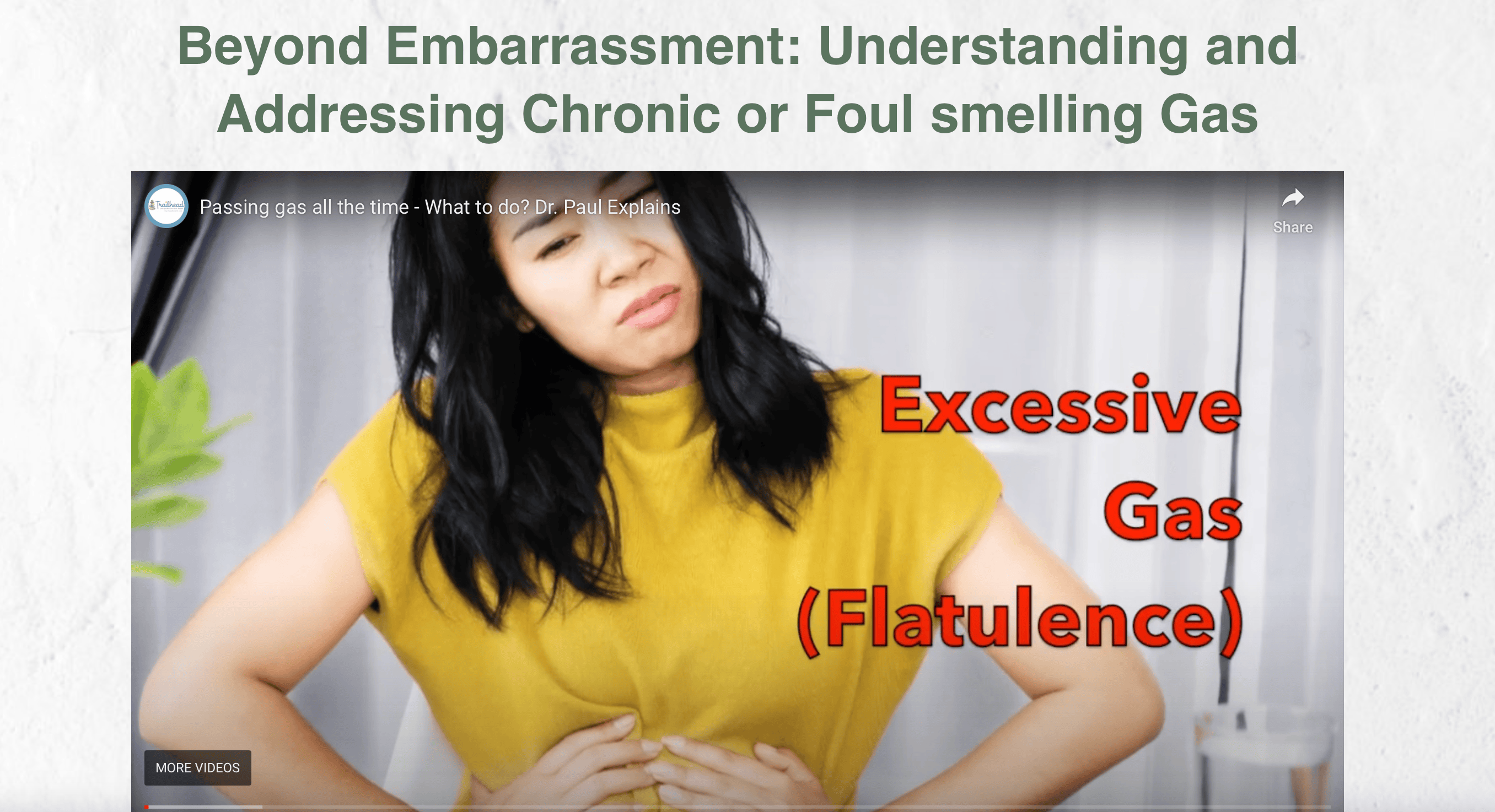 Beyond Embarrassment: Understanding and Addressing Chronic or Foul ...